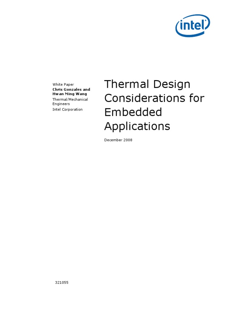 Intel - Thermal Design For Embedded Apps | PDF | Heat Transfer ...