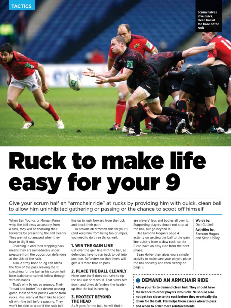 Ruck To Make Life Easy For Your 9 | PDF | Sport Variants | Rugby Football
