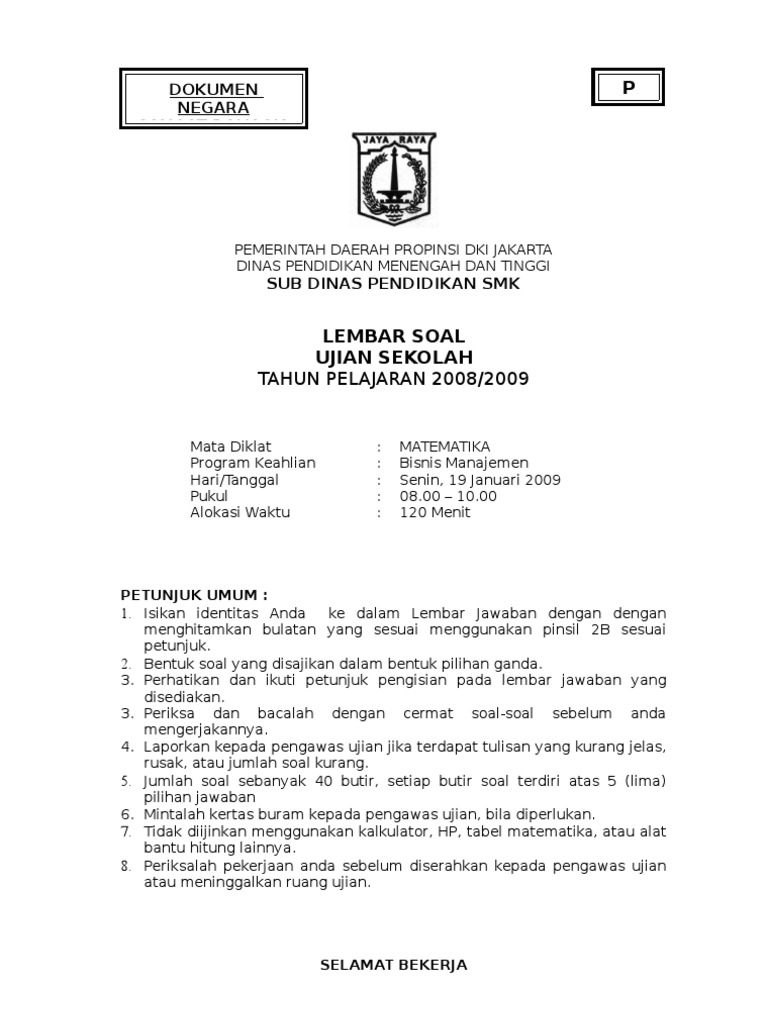 Matematika SMK BM3 | PDF