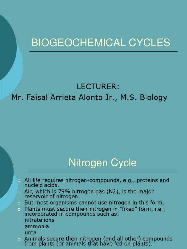 Bio Geo Chemical Cycles | Biochemistry | Nature | Free 30-day Trial ...