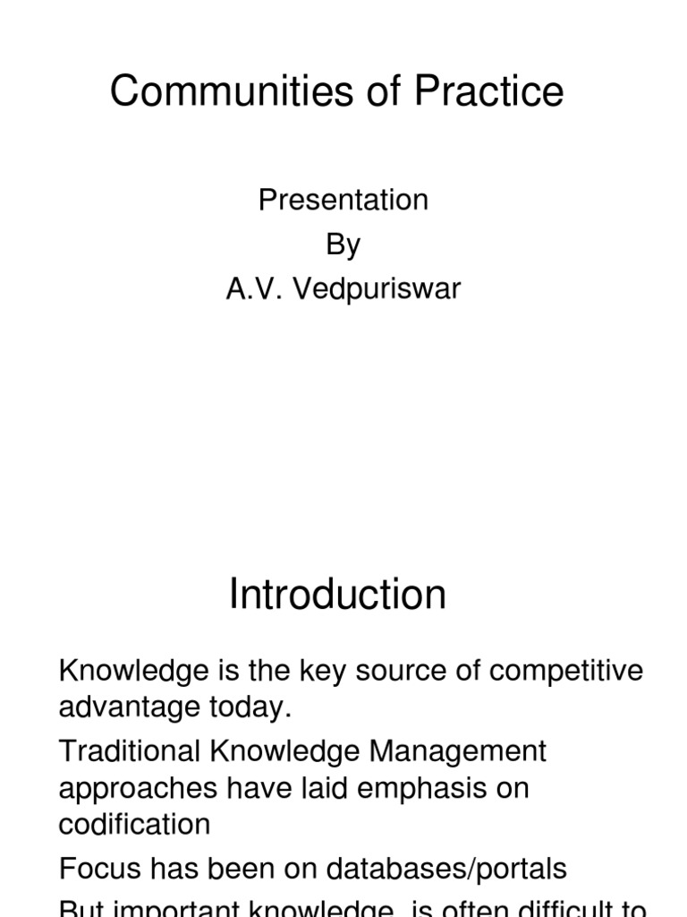 Building Effective Communities of Practice | PDF | Career & Growth ...