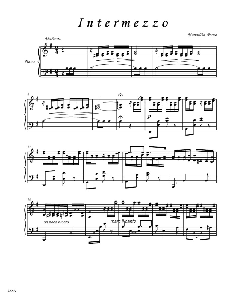 Intermezzo - Manuel M Ponce | PDF