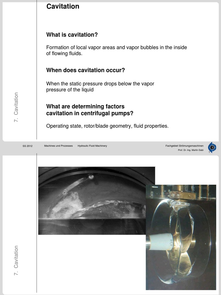 Cavitation | PDF | Fluid Dynamics | Energy Technology