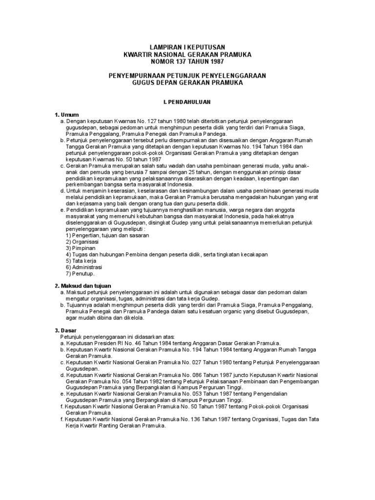 PP Gudep Gerakan Pramuka | PDF