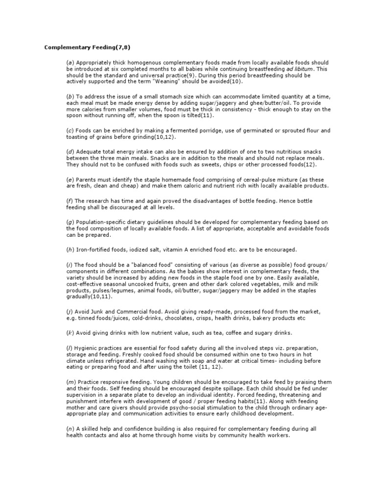 Complementary Feeding | PDF | Breastfeeding | Eating