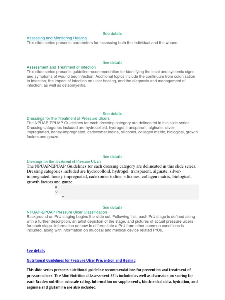 NPUAP-EPUAP Guideline Dressing Categories | PDF | Peptic Ulcer ...