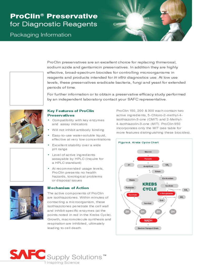 ProClin® Preservative For Diagnostic Reagents Packaging Information ...
