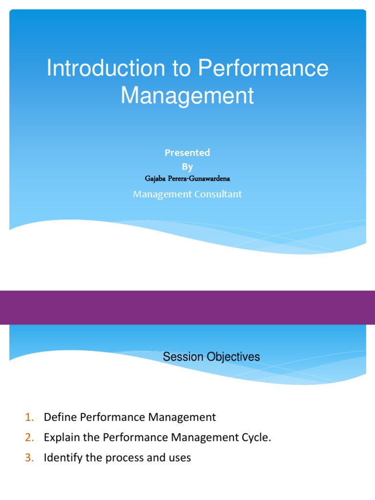 Introduction To Performance Management | PDF | Performance Management ...