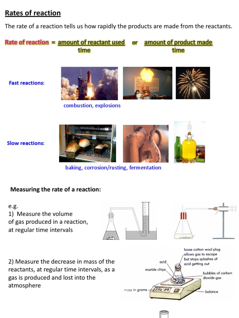 IGCSE Chemistry - Rates and Equilibrium | PDF | Catalysis | Reaction Rate