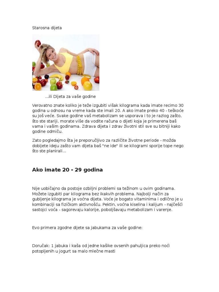 Starosna Dijeta | PDF