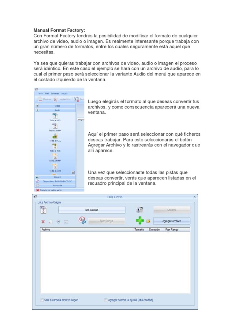 Manual Format Factory Pdf