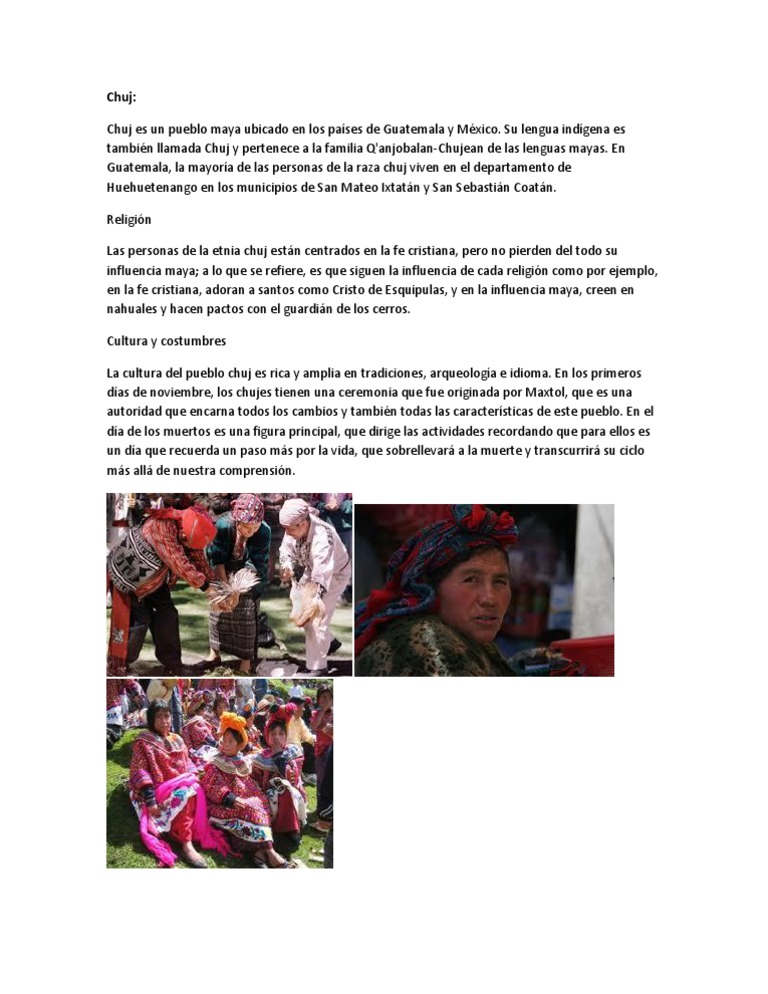Cultura y Tradiciones del Pueblo Chuj | PDF | Historia | Religión y ...