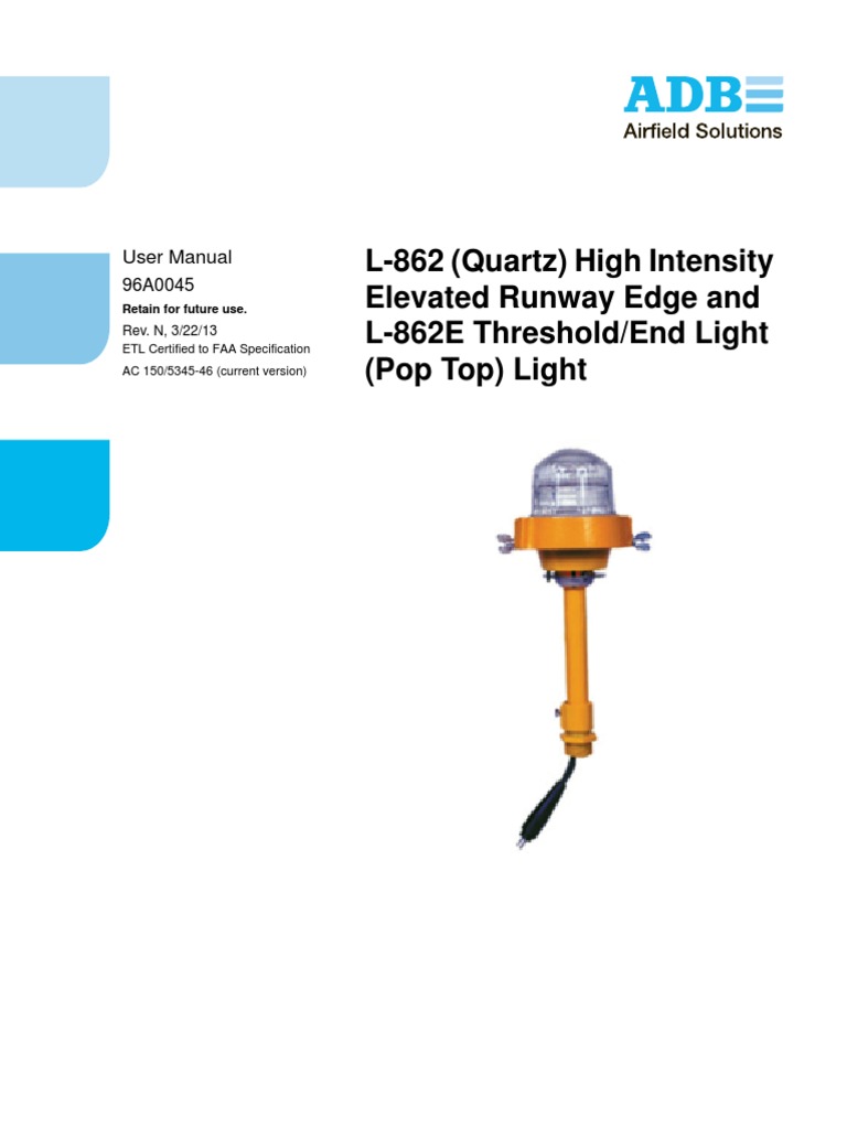 L-862 High Intensity Elevated Edge Light | PDF | Electrical Connector ...