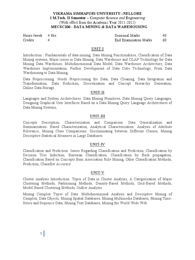 Data Mining & Data Warehousing | PDF | Data Warehouse | Statistical Classification