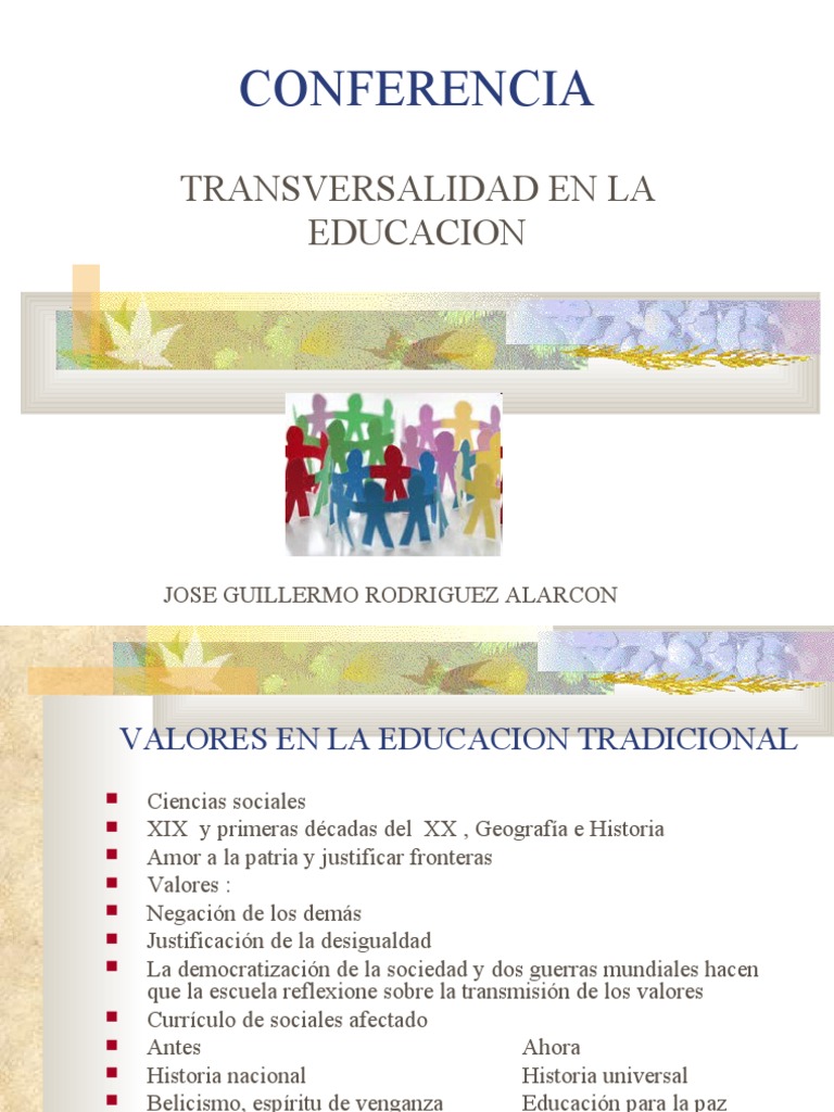 Transversalidad en La Educacion | PDF | Plan de estudios | Science