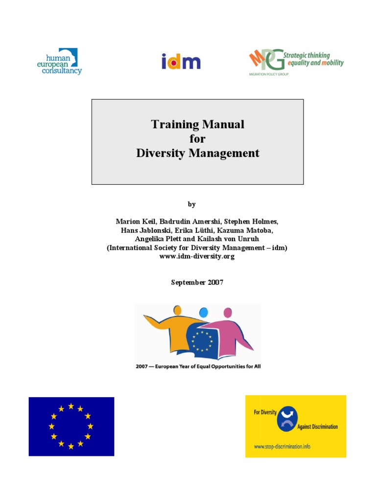 Training Manual Diversity Management | PDF