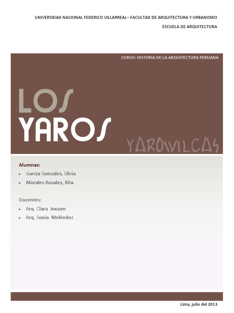 Yaros Peruana | PDF | Civilización | Visión del mundo