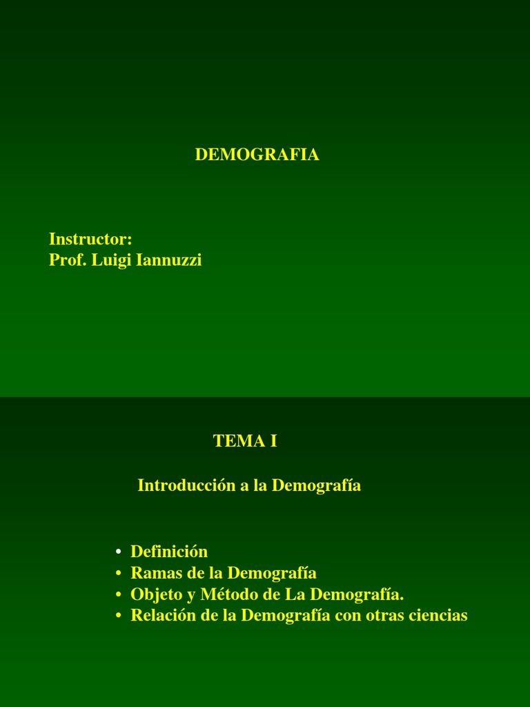 Tema I Demog | PDF | Política | Ciencias sociales