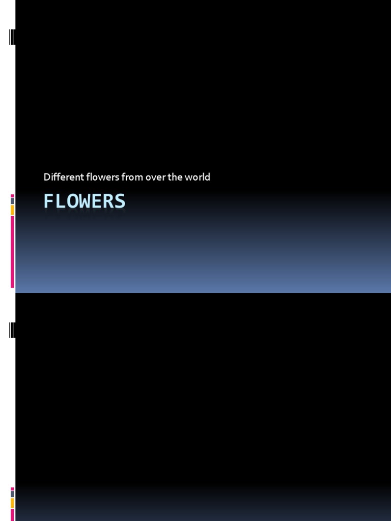 Flowers: Different Flowers From Over The World | PDF | Home & Garden