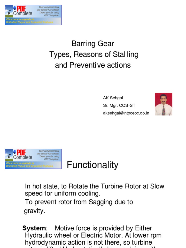 Barring Gear Causes and Prevention | PDF | Steam | Turbine