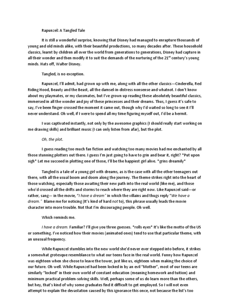 Tangled Review | PDF | Rapunzel | Leisure