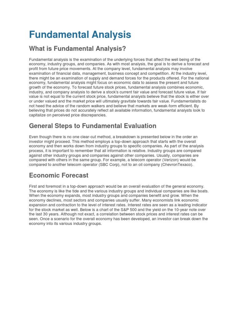 Fundamental Analysis | Book Value | Valuation (Finance)
