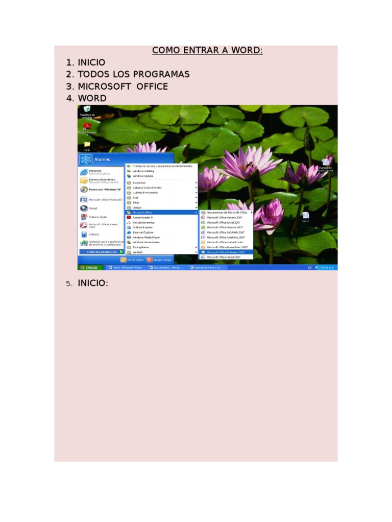 Como Entrar A Word | PDF | Microsoft Word | Bibliografía