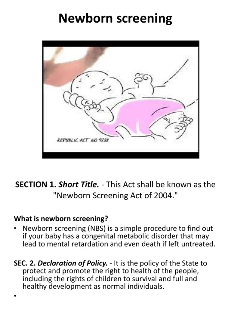 Newborn Screening | PDF | Health Sciences | Diseases And Disorders