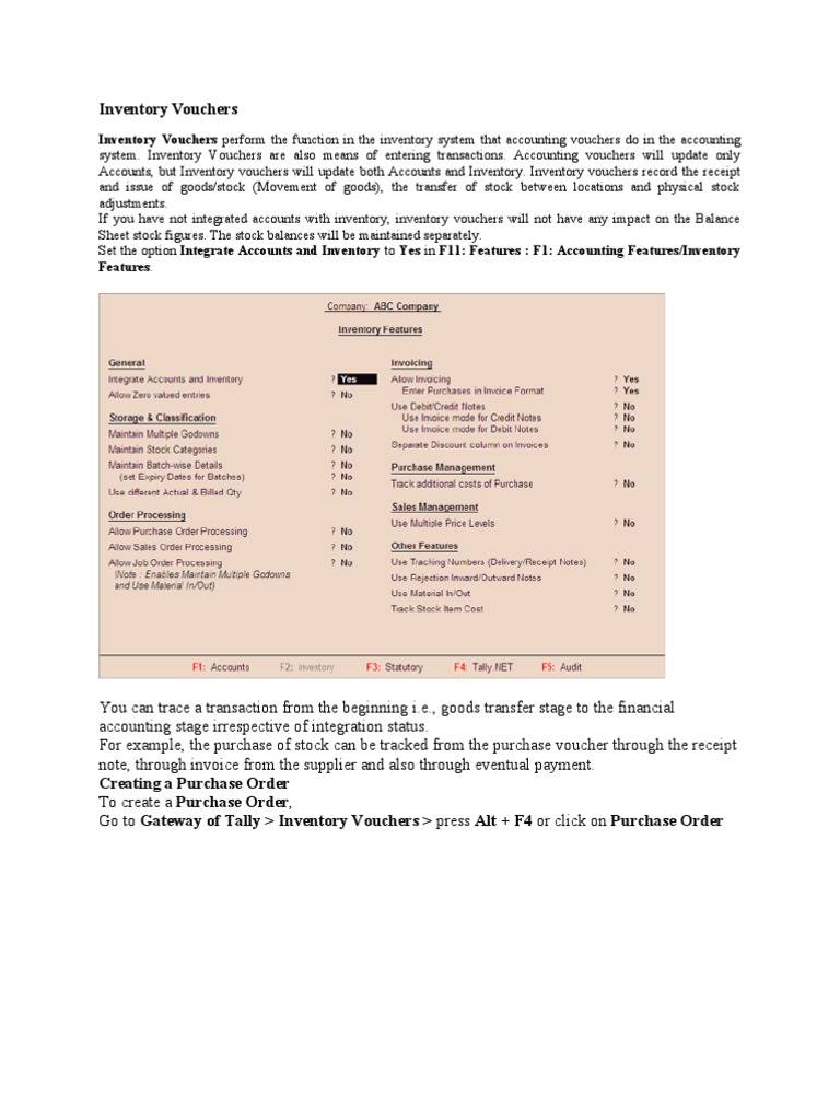 Inventory Vouchers in Tally Erp 9 | PDF | Voucher | Receipt