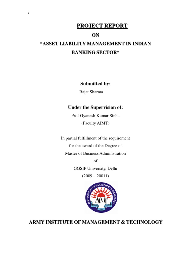 Asset Liability Management in Indian Banking | PDF | Market Liquidity ...