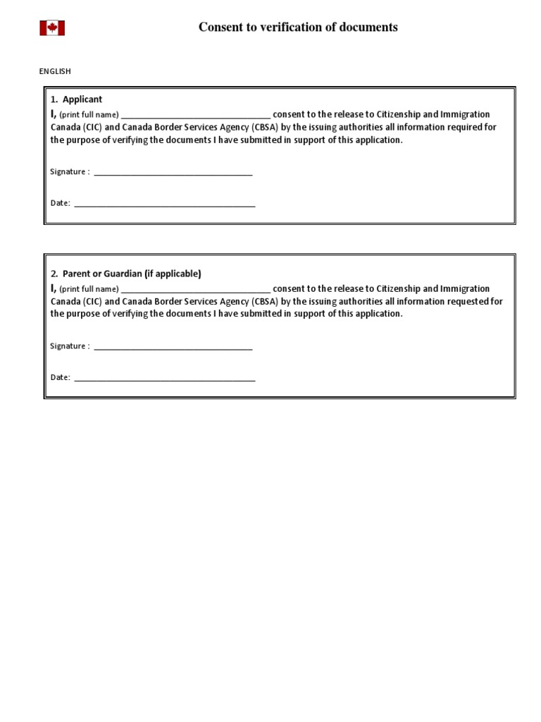 Consent To Verification of Documents | PDF