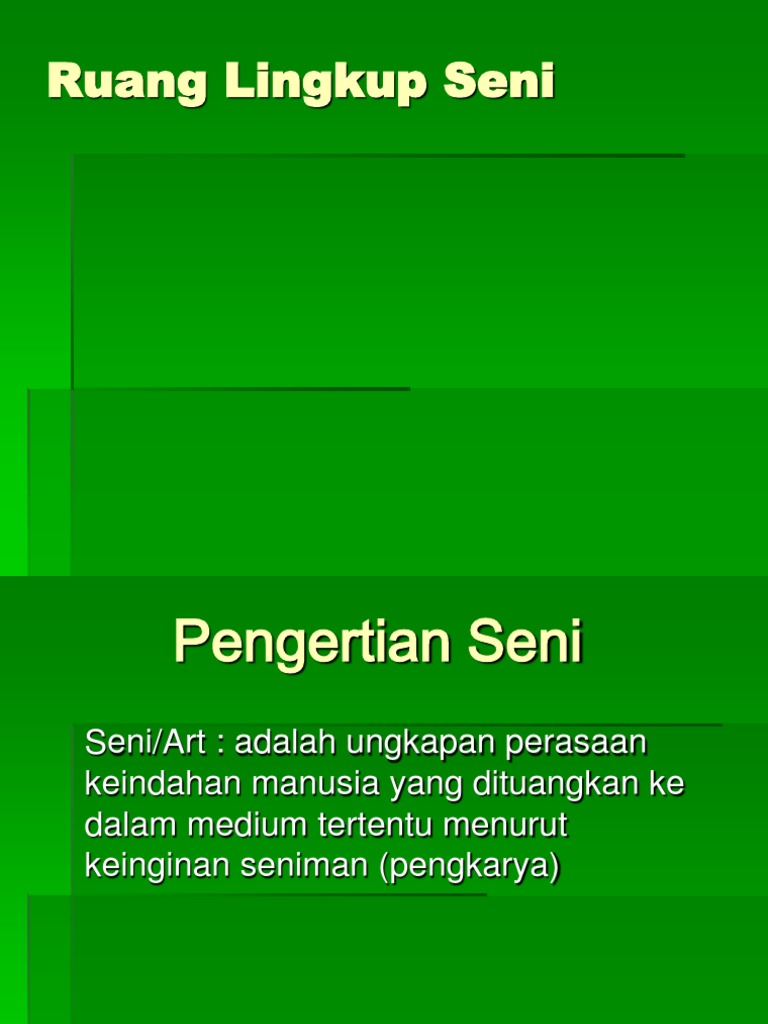 2 Ruang Lingkup Seni | PDF