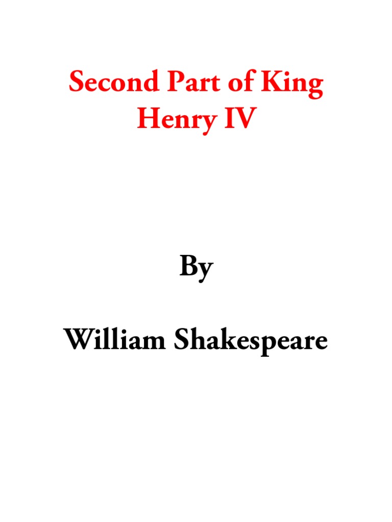 Second Part of King Henry IV | PDF | Falstaff