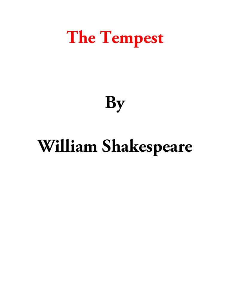 The Tempest | PDF | The Tempest