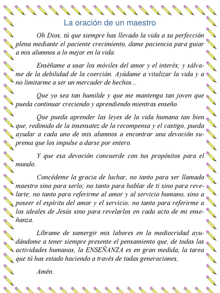 Poesias Al Maestro | PDF | Amor | Oración