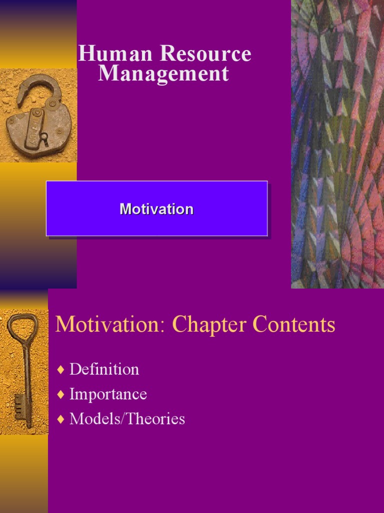 Human Resource Management: Motivation | PDF | Motivation | Motivational