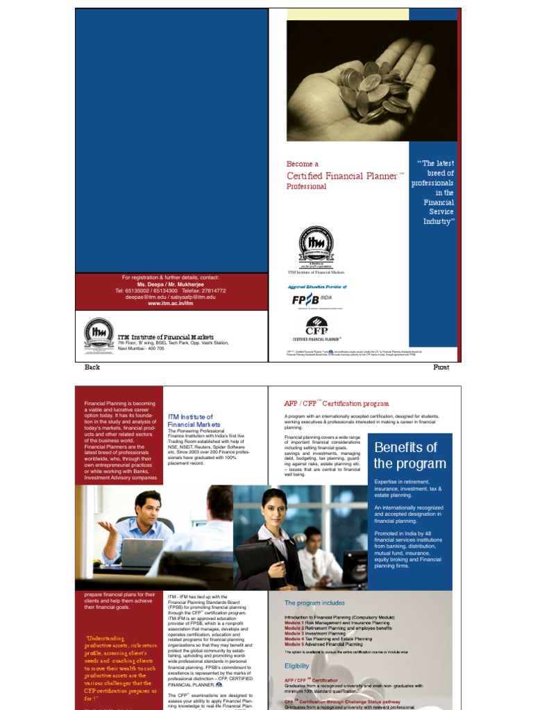 CFP Brochure | PDF | Financial Services | Economies