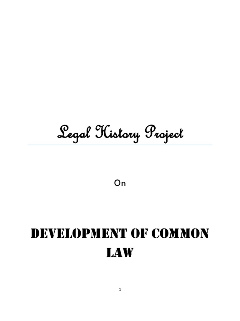 Development of Common Law | Download Free PDF | Precedent | Equity (Law)
