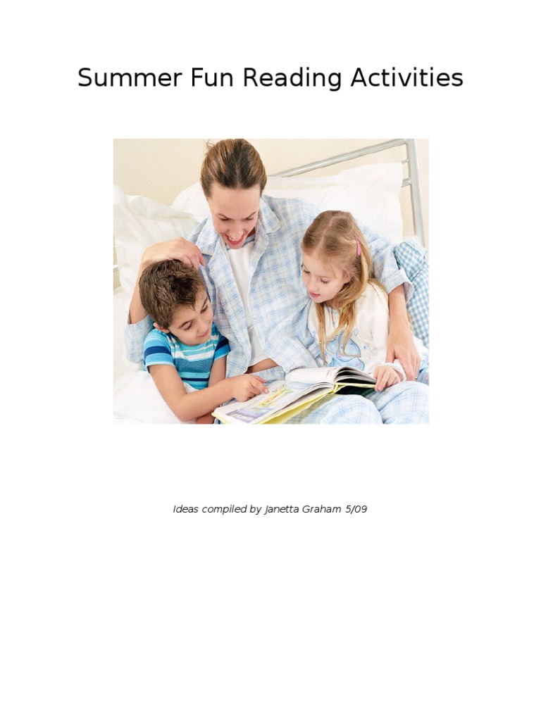 Summer Fun Reading Activities | Download Free PDF | Books | Poetry