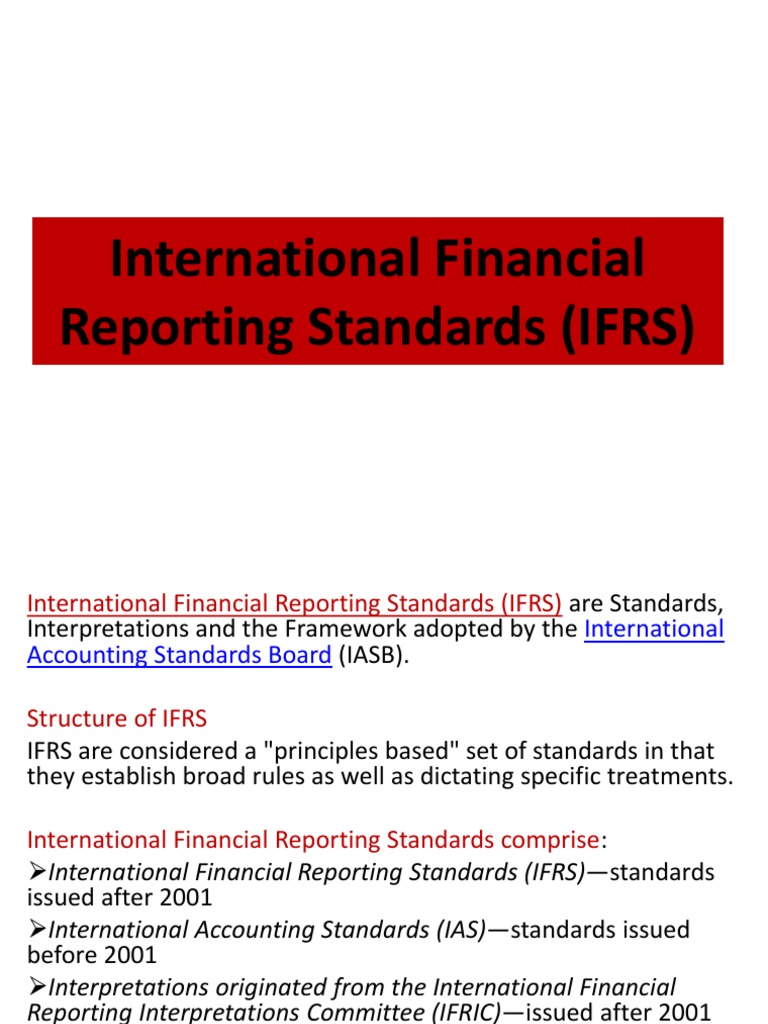 International FinancInternational Financial Reporting Standards (IFRS ...