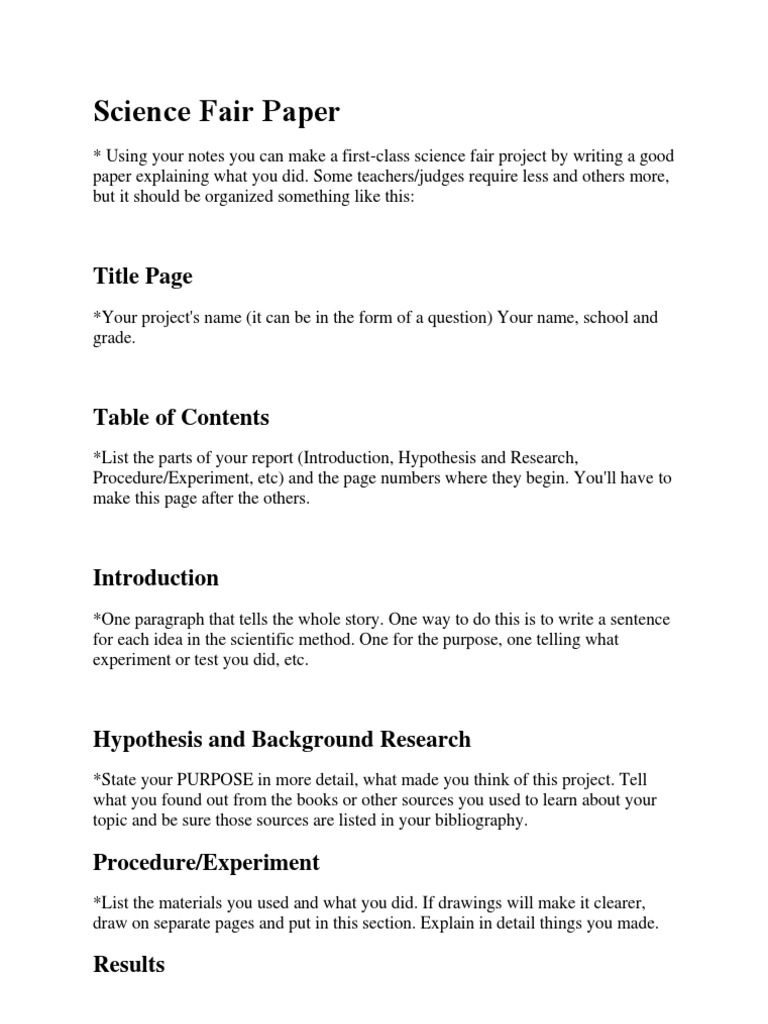 Science Fair Paper: Title Page | PDF | Hypothesis | Dogs