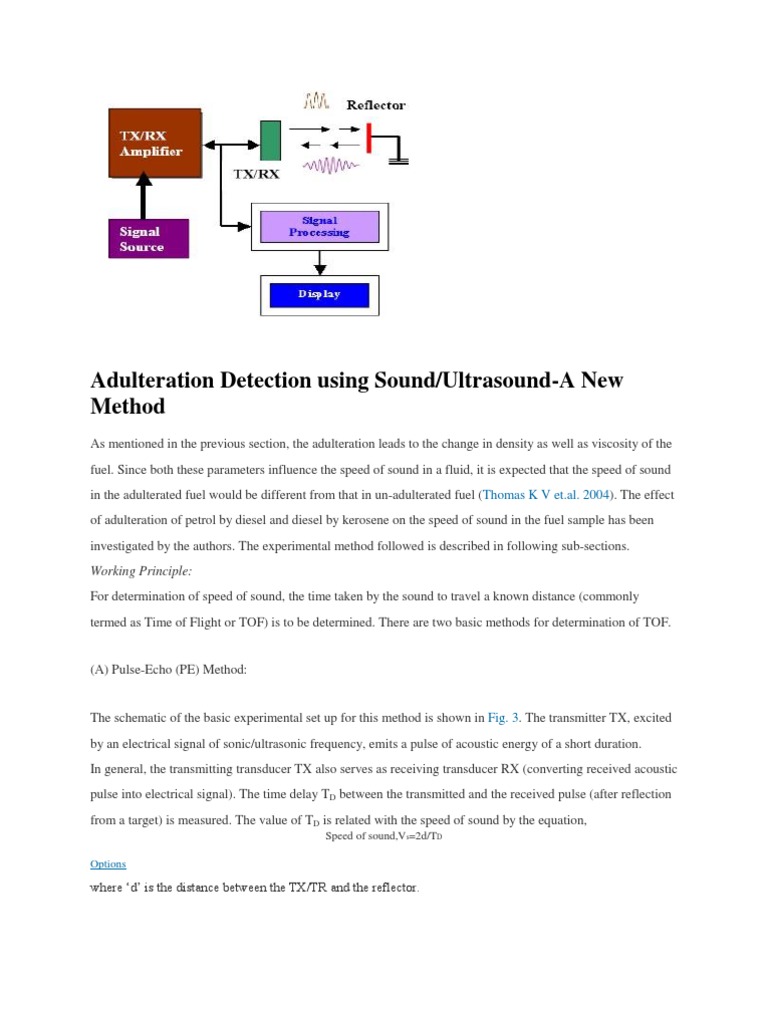 Adulteration Detection Using Sound | PDF | Optical Fiber | Refractive Index