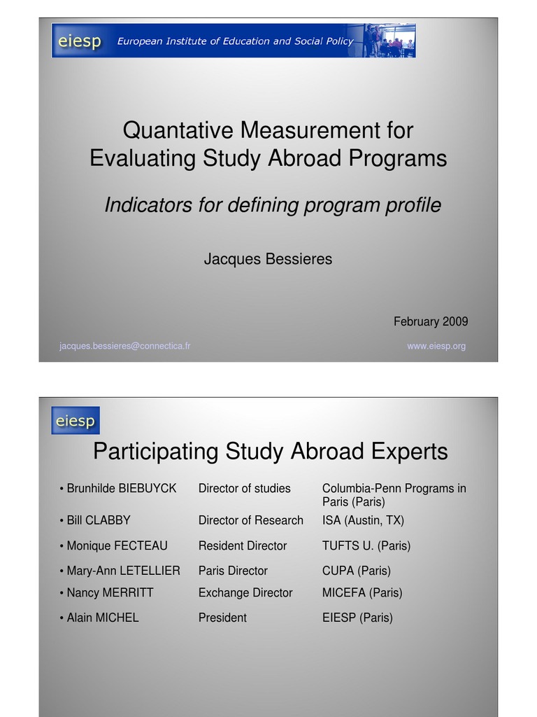 Program Metric Profile Presentation | PDF | International Student ...