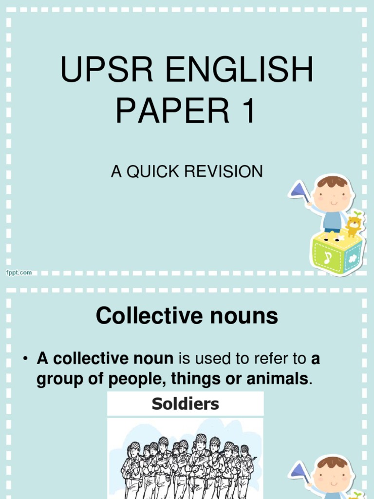 Upsr English Paper 1: A Quick Revision | PDF | Language Arts ...