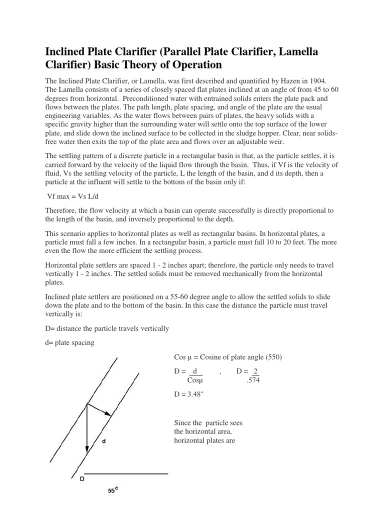 Inclined Plate Clarifier (Parallel Plate Clarifier, Lamella Clarifier ...