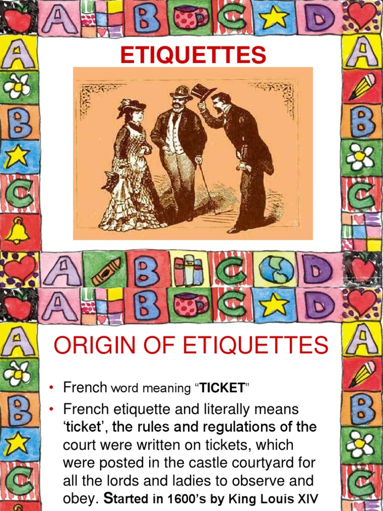 Etiquettes | Download Free PDF | Etiquette | Clothing