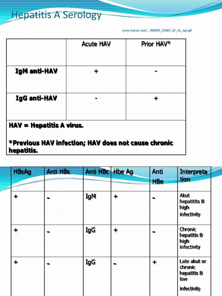 Hepatitis A, B, and C Serology Guide | PDF