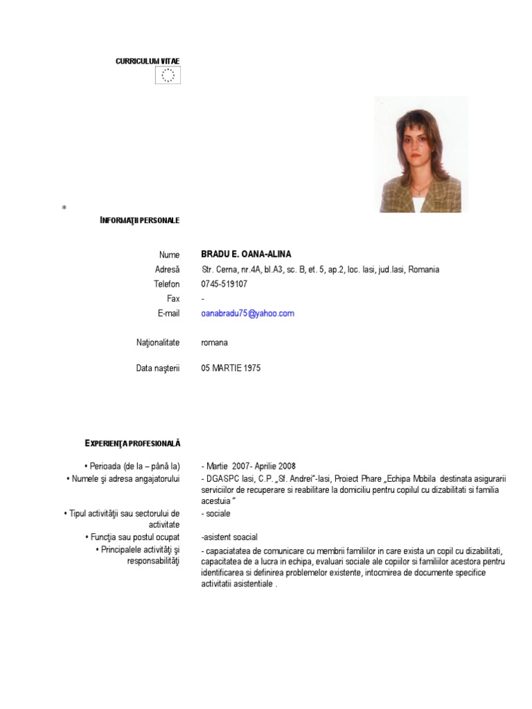 Exemplu CV | PDF