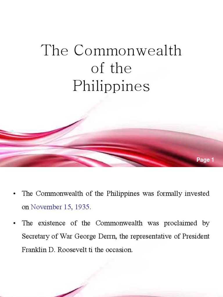 Overview of the Philippine Commonwealth | PDF | Philippines | Government