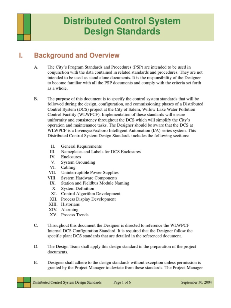 Dcs Standard | PDF | Electronics | Computing